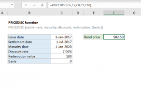 Excel PRICE function | Exceljet